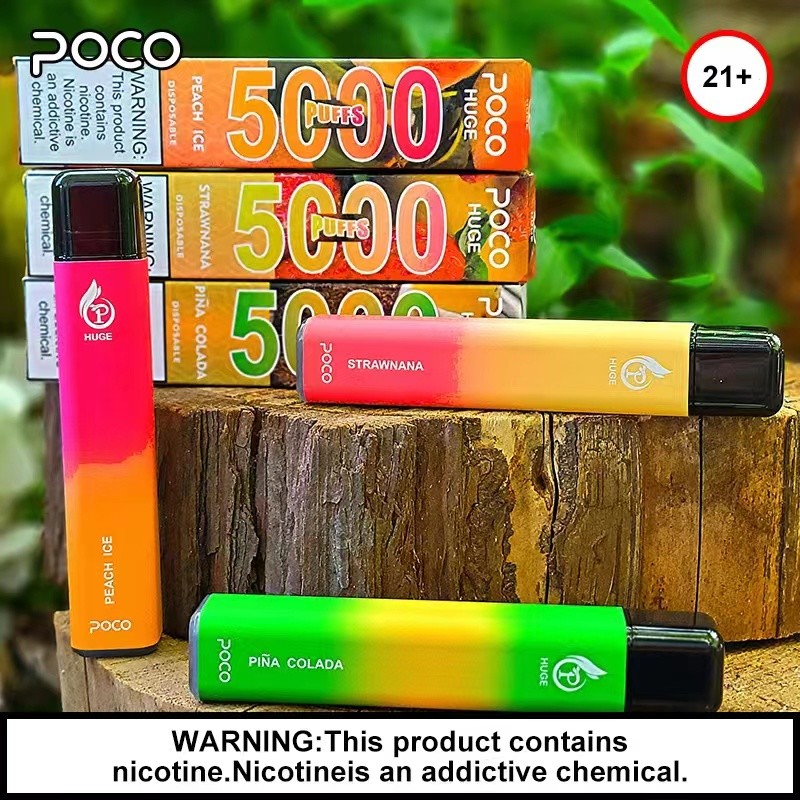 1.2ohm POCO Huge 5000 Puff Bar Disposable Device 15ml Eliquid Salt ...